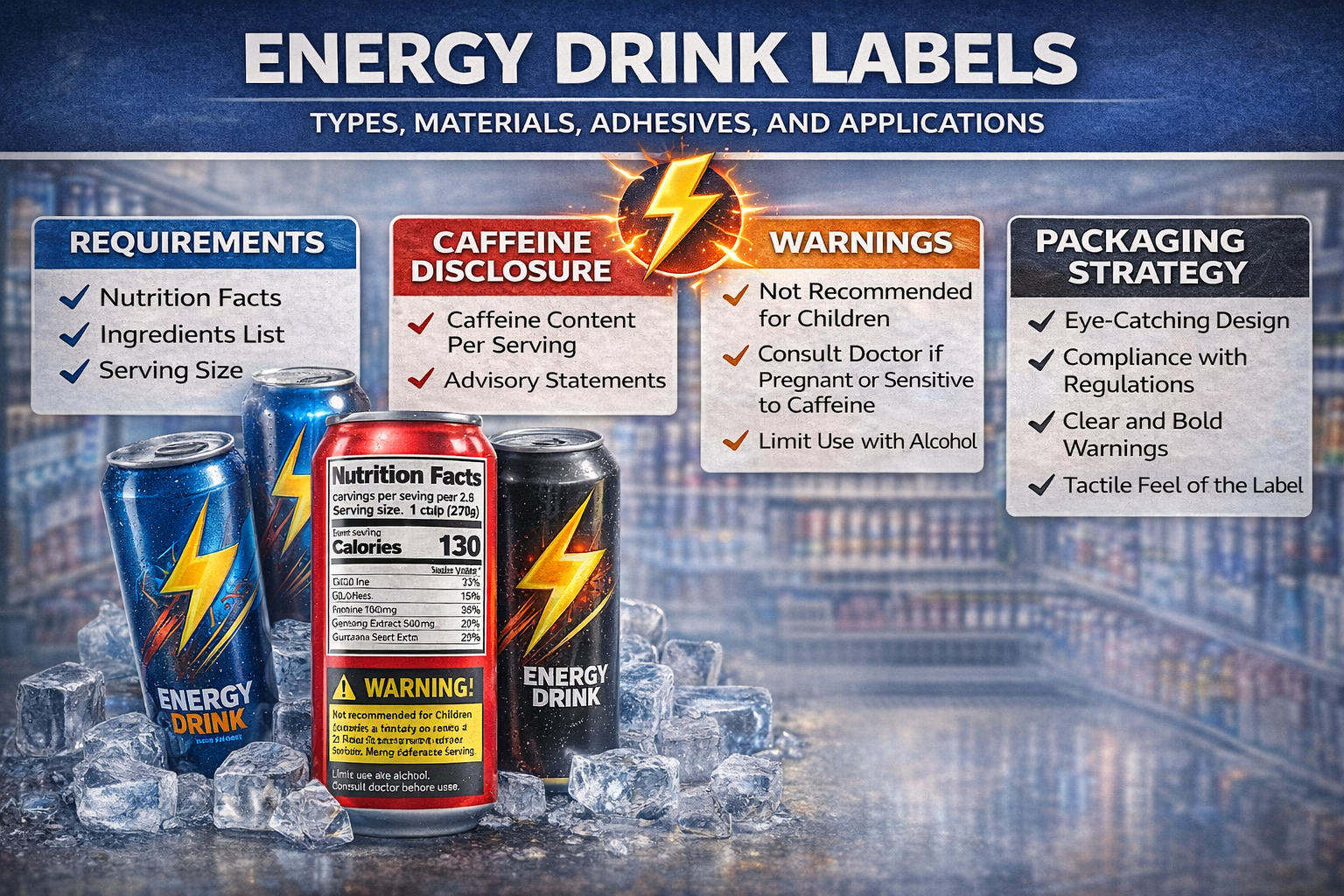 Energy Drink Labels: Requirements, Caffeine Disclosure, Warnings, and ...